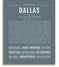 Dallas Personalized Name Meaning Art Prints – Name Stories