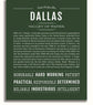 Dallas Personalized Name Meaning Art Prints – Name Stories