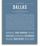 Dallas (male) | Name Art Print – Name Stories