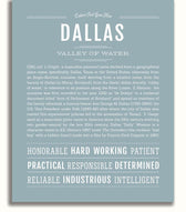 Dallas (male) | Name Art Print – Name Stories