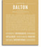 Dalton Personalized Name Meaning Art Prints – Name Stories