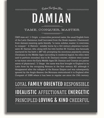 Damian | Name Art Print – Name Stories