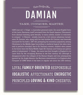 Damian | Name Art Print – Name Stories