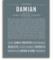 Damian Personalized Name Meaning Art Prints – Name Stories