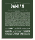 Damian Personalized Name Meaning Art Prints – Name Stories