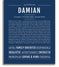 Damian Personalized Name Meaning Art Prints – Name Stories