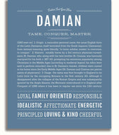 Damian | Name Art Print – Name Stories