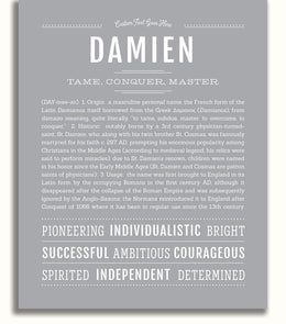 Damien | Name Art Print – Name Stories