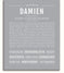 Damien Personalized Name Meaning Art Prints – Name Stories