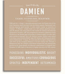 Damien | Name Art Print – Name Stories