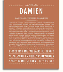 Damien | Name Art Print – Name Stories