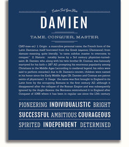 Damien | Name Art Print – Name Stories