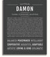 Damon Personalized Name Meaning Art Prints – Name Stories