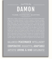 Damon | Name Art Print – Name Stories