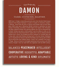 Damon | Name Art Print – Name Stories