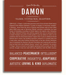 Damon | Name Art Print – Name Stories