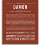 Damon | Name Art Print – Name Stories
