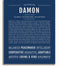 Damon Personalized Name Meaning Art Prints – Name Stories