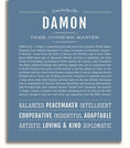 Damon | Name Art Print – Name Stories