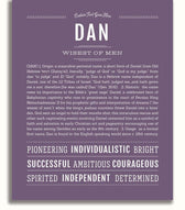 Dan | Name Art Print – Name Stories