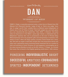 Dan | Name Art Print – Name Stories