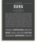 Dana (female) | Name Art Print – Name Stories