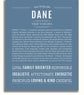 Dane | Name Art Print – Name Stories