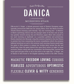 Danica | Name Art Print – Name Stories