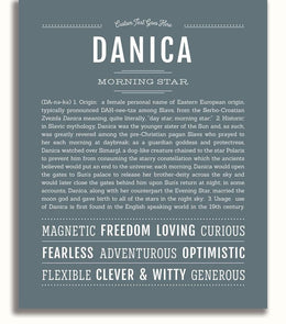 Danica | Name Art Print – Name Stories