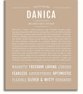 Danica | Name Art Print – Name Stories