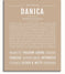 Danica Personalized Name Meaning Art Prints – Name Stories