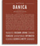 Danica | Name Art Print – Name Stories