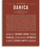 Danica Personalized Name Meaning Art Prints – Name Stories