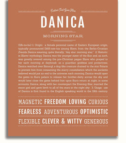 Danica | Name Art Print – Name Stories