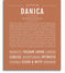 Danica | Name Art Print – Name Stories