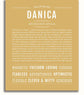 Danica Personalized Name Meaning Art Prints – Name Stories