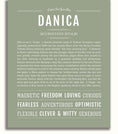 Danica | Name Art Print – Name Stories