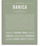 Danica | Name Art Print – Name Stories