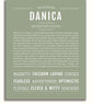 Danica | Name Art Print – Name Stories