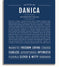 Danica Personalized Name Meaning Art Prints – Name Stories