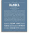 Danica Personalized Name Meaning Art Prints – Name Stories
