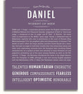 Daniel Personalized Name Meaning Art Prints – Name Stories