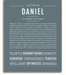 Daniel Personalized Name Meaning Art Prints – Name Stories