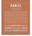 Daniel Personalized Name Meaning Art Prints – Name Stories