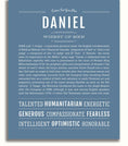 Daniel Personalized Name Meaning Art Prints – Name Stories