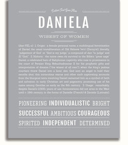 Daniela | Name Art Print - Personalized Custom Gifts – Name Stories
