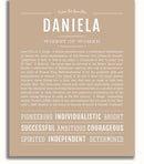 Daniela Personalized Name Meaning Art Prints – Name Stories