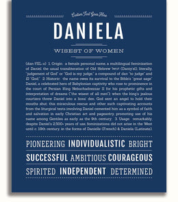 Daniela | Name Art Print – Name Stories