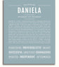 Daniela Personalized Name Meaning Art Prints – Name Stories