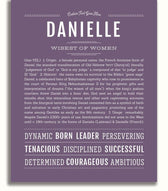 Danielle Personalized Name Meaning Art Prints – Name Stories